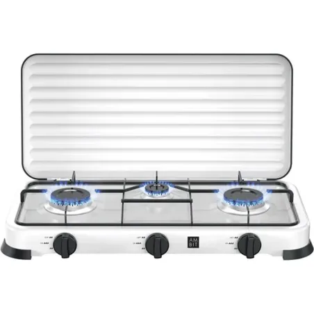 COCINA CAMPING GAS CON TAPA 3 FUEGOS AMBIT 6003